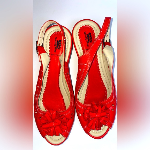 Spring Step | Shoes | Spring Step 2 Inch Wedge Sandal Fire Red Color ...